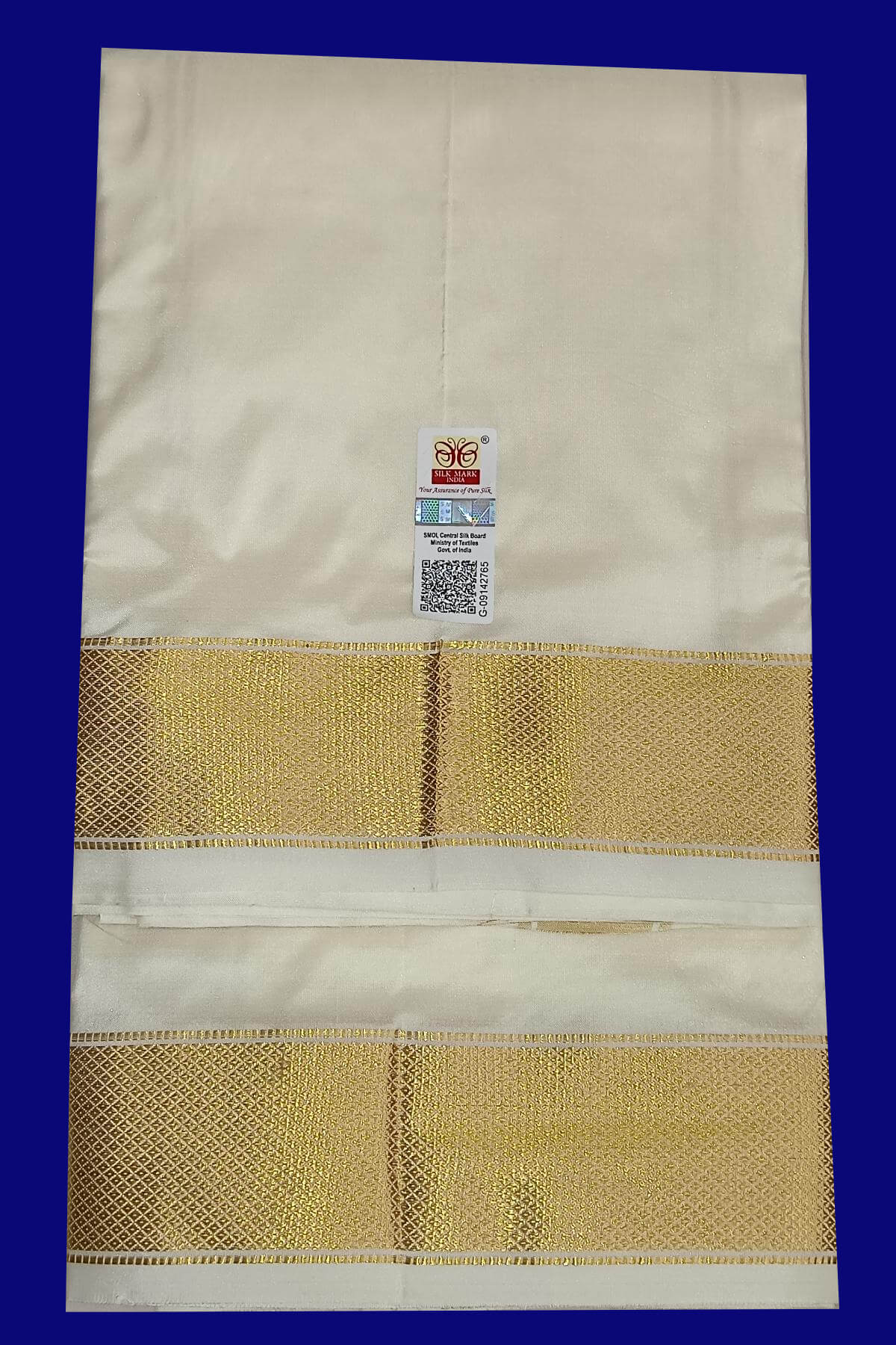 Pure silk Dhoti /Panche with 2 inch gold border – Anivartee